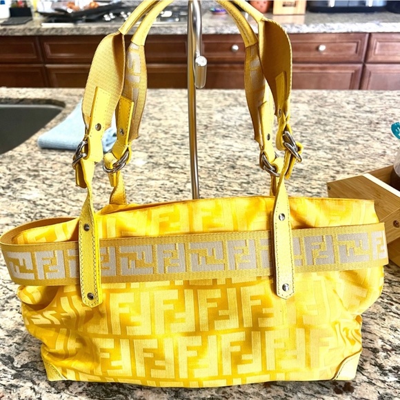 Fendi | Bags | Fendi Zucca Bag In Rare Yellow | Poshmark